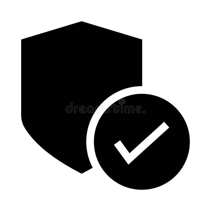 Security Tick Glyphs Double Color Icon Stock Illustration ...
