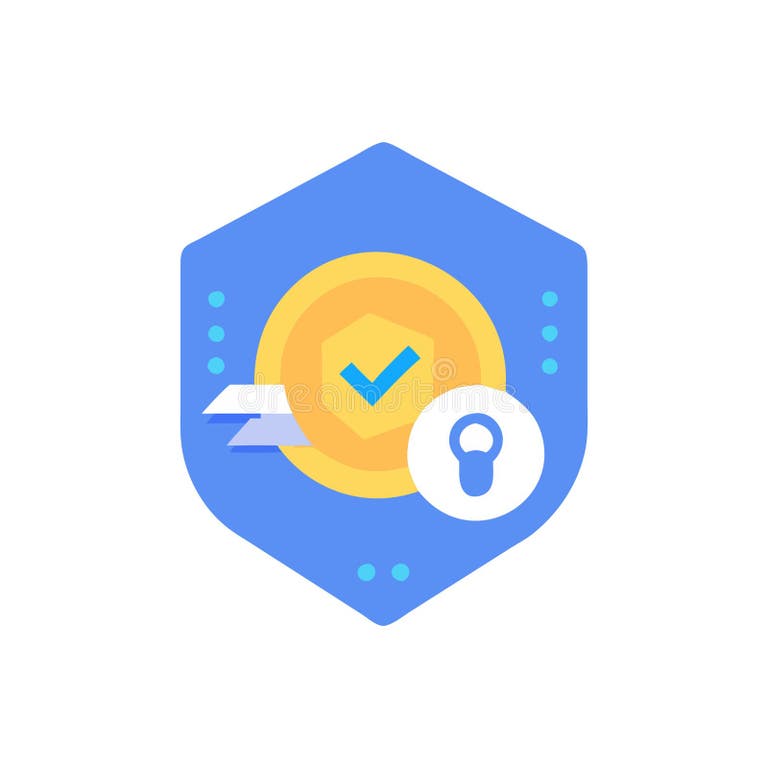 Security Token Icon for Authentication Stock Image - Illustration of ...