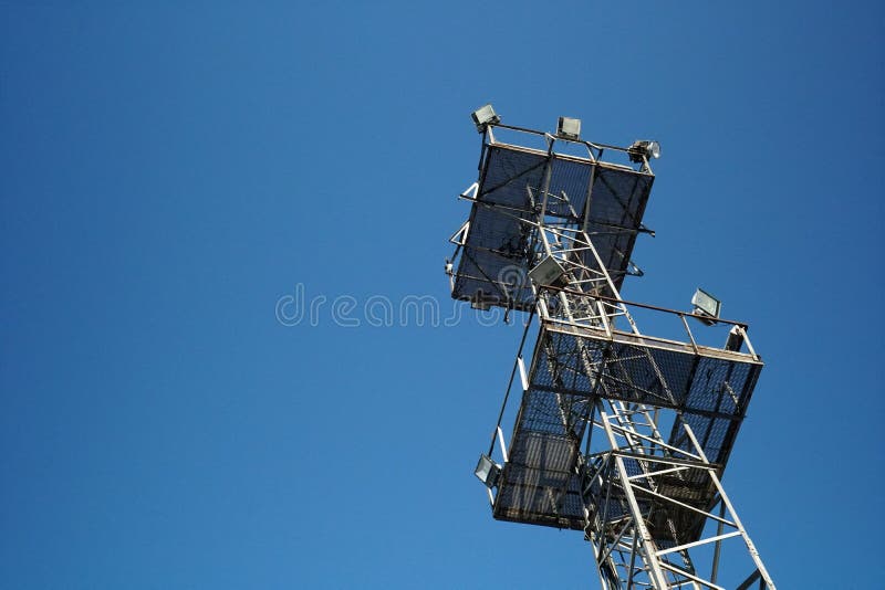 Security Tower with Lighting Stock Image - Image of prison, building ...