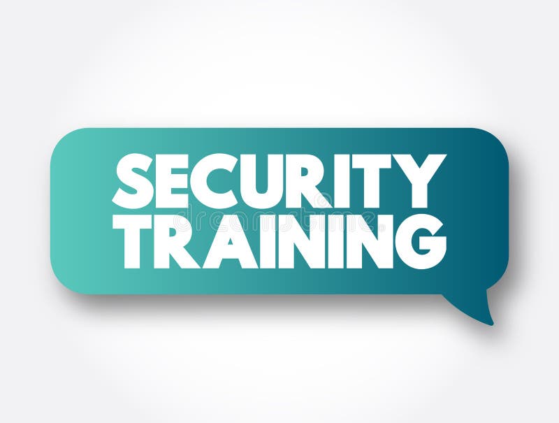 Security Training Text Message Bubble, Concept Background Stock ...