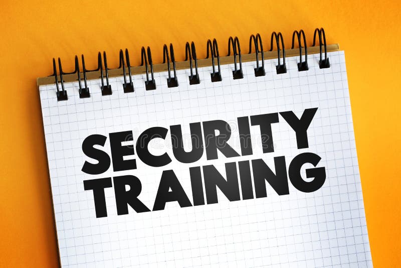 Security Training Text Quote on Notepad, Concept Background Stock ...