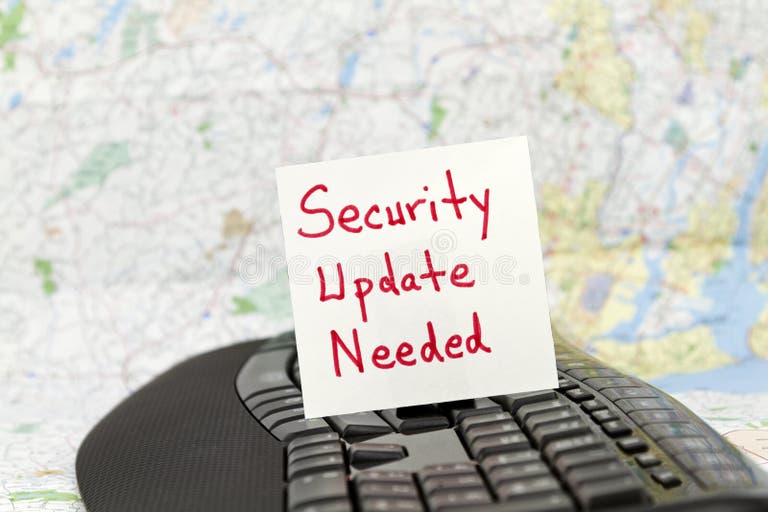 Security Update Needed stock photo. Image of warning - 32441224