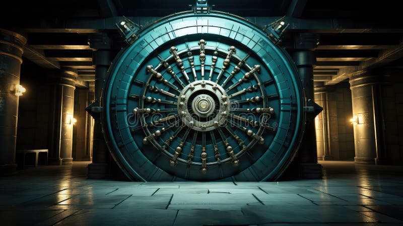 Security vault doors stock illustration. Illustration of bank - 361335884