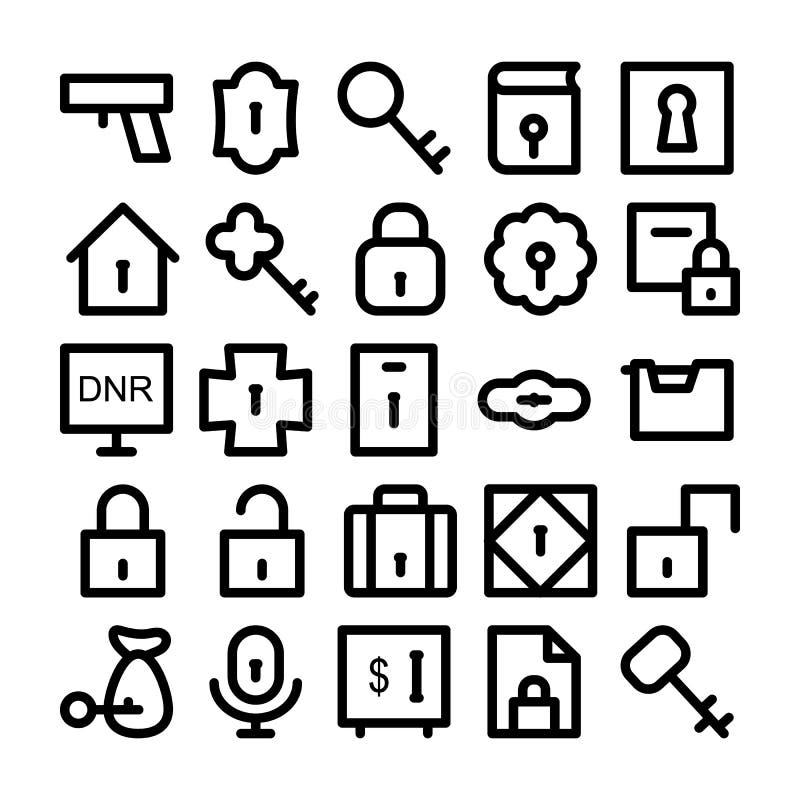 Security Vector Icons 1 stock illustration. Illustration of book - 70439373