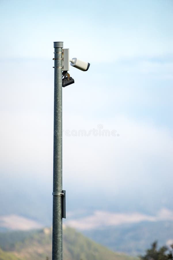 Security Video Camera Against Sky Stock Photo - Image of security ...