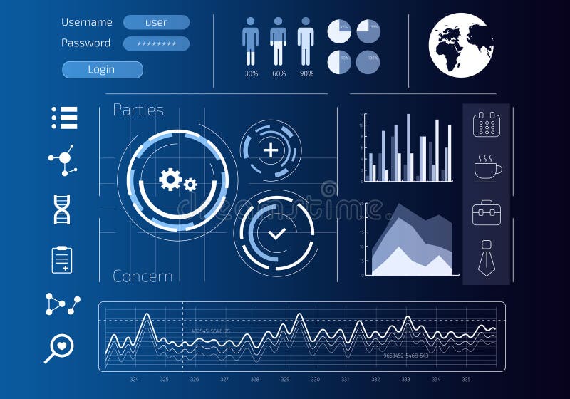 Security virtual interface stock illustration. Illustration of ...