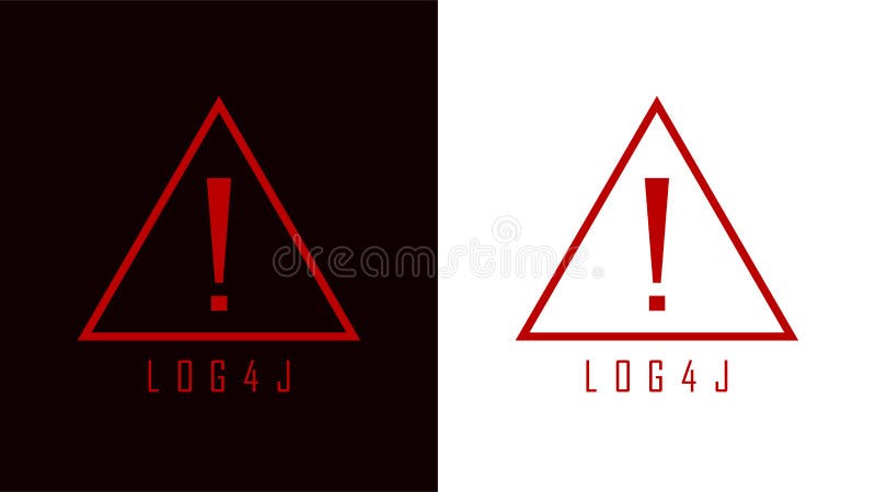 Log4J Red Warning Symbol Concept. Log4Shell Security Vulnerability ...