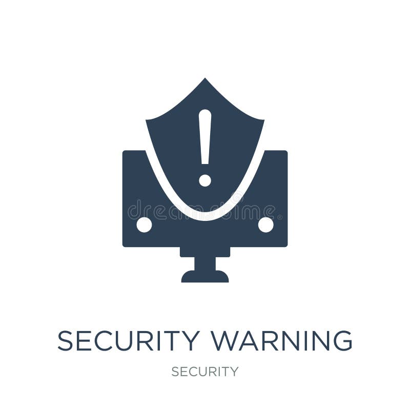 Security Warning Icon in Trendy Design Style. Security Warning Icon ...