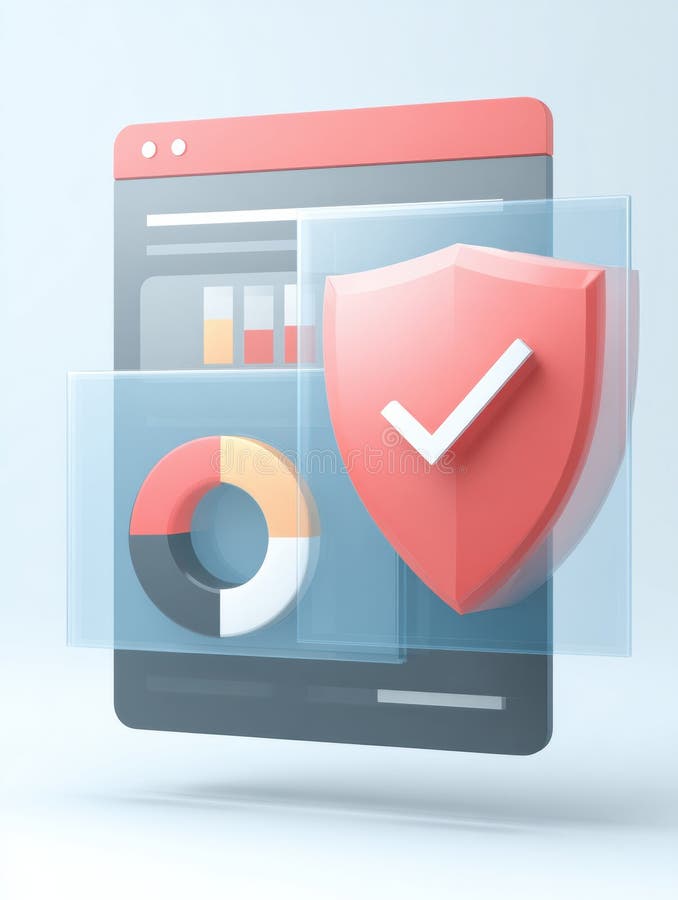 Security Warning Popup Displays on a Transparent Digital Dashboard with ...