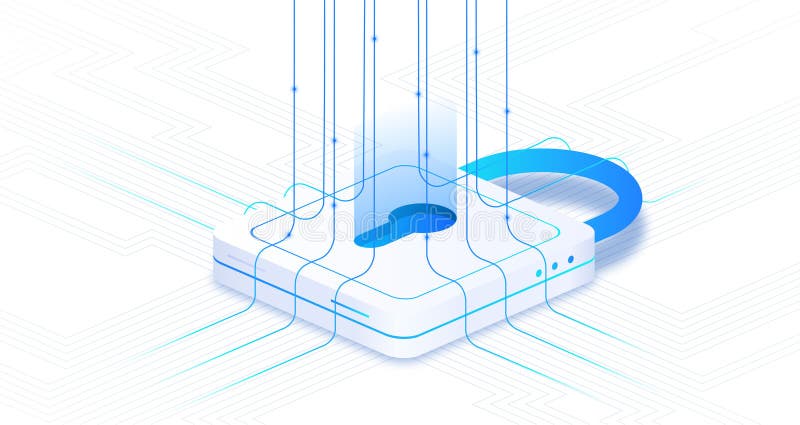 Security white banner stock vector. Illustration of computers - 272715688