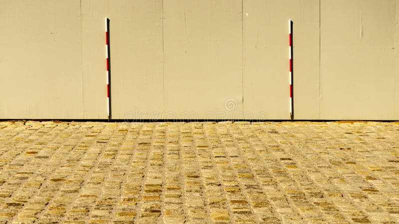 Security White and Red Warning Post Pipe Stock Photo - Image of sign ...