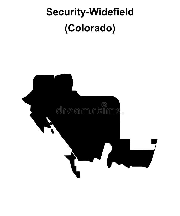 Security-Widefield Outline Map Stock Vector - Illustration of border ...