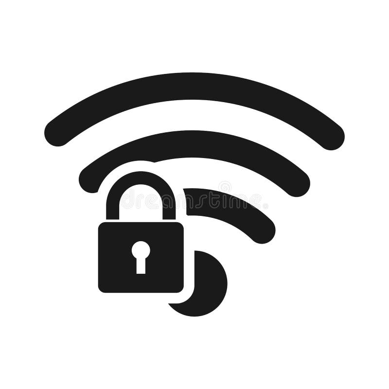 Security Wifi Icon Vector Eps Stock Vector - Illustration of mobile ...
