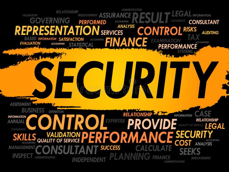 It Security Word Cloud Collage with Marker, Technology Concept ...