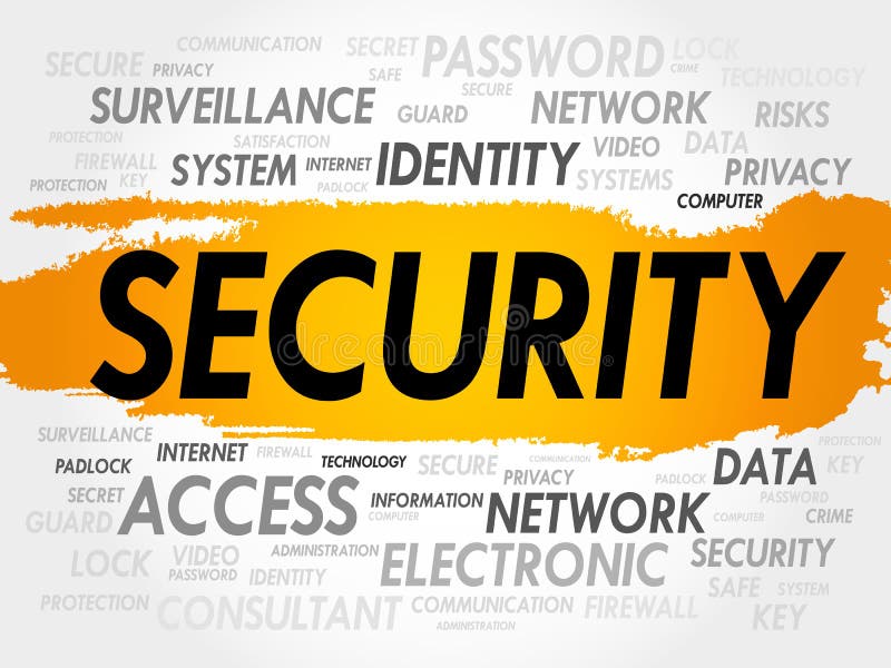 SECURITY word cloud stock illustration. Illustration of business ...