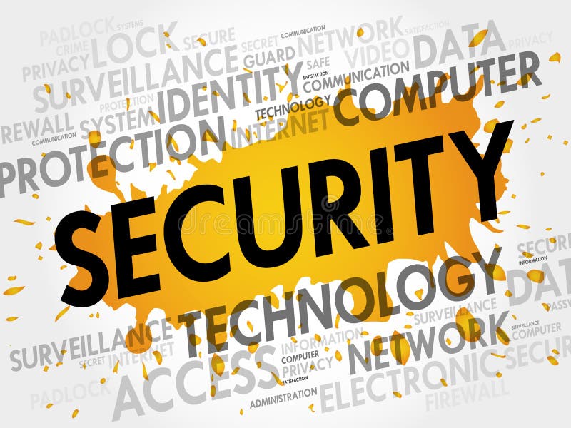 It Security Word Cloud Collage with Marker, Technology Concept ...