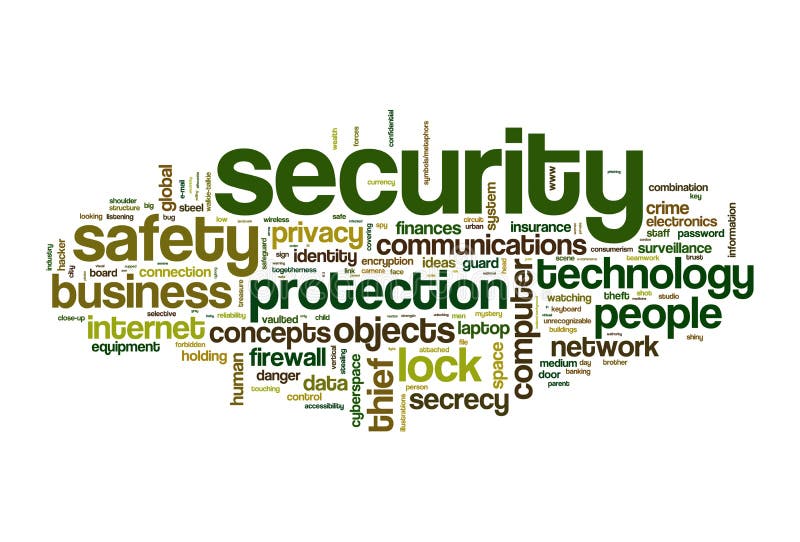 Security word cloud stock illustration. Illustration of safety - 96364255