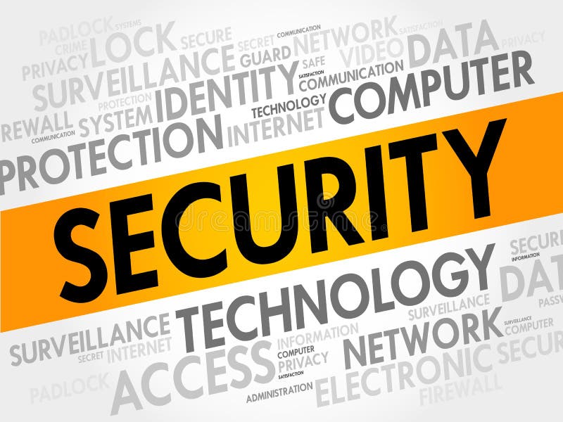 SECURITY word cloud stock illustration. Illustration of protect - 200207977