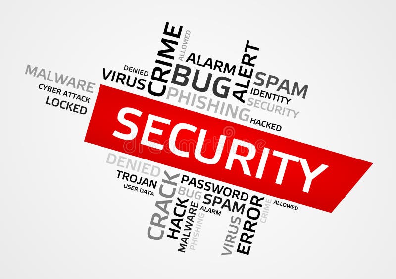 SECURITY Word Cloud, Tag Cloud, Vector Graphics Stock Vector ...