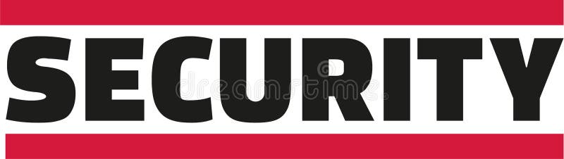 Security Word with Red Lines Stock Vector - Illustration of word, logo ...