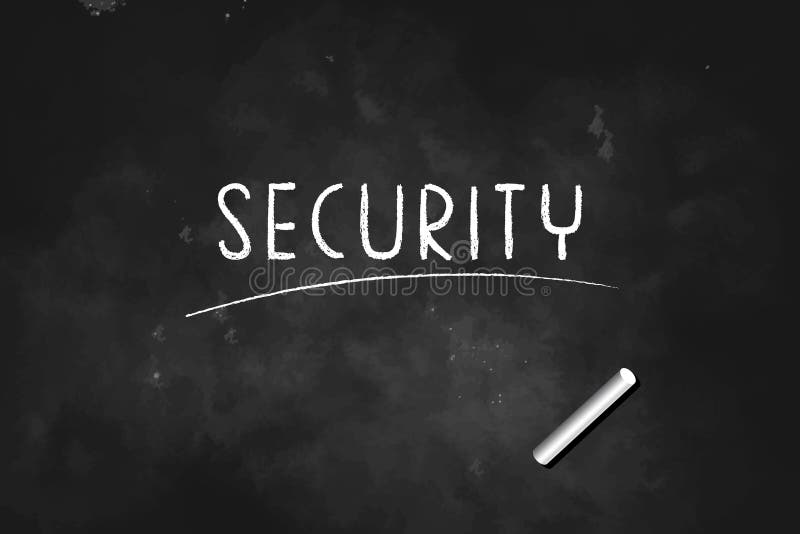 Security Written with Chalk on Blackboard Icon Logo Design Vector ...
