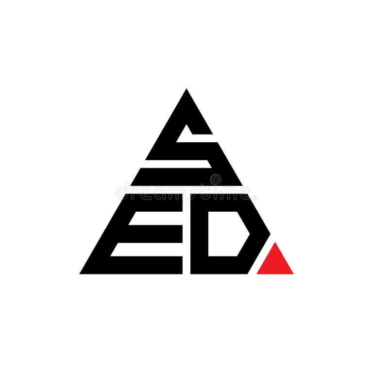 SED Triangle Letter Logo Design with Triangle Shape. SED Triangle Logo ...