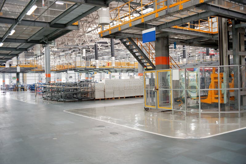 Automobile Assembly Shop Production Line Stock Image - Image of sheet ...