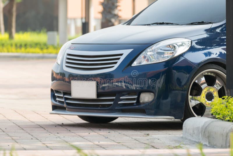 Sedan car blue color stock image. Image of bumper, sedan - 80904941