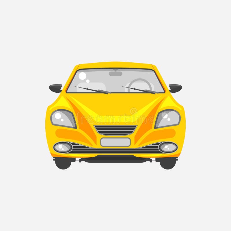 Sedan car front view stock vector. Illustration of group - 65561263