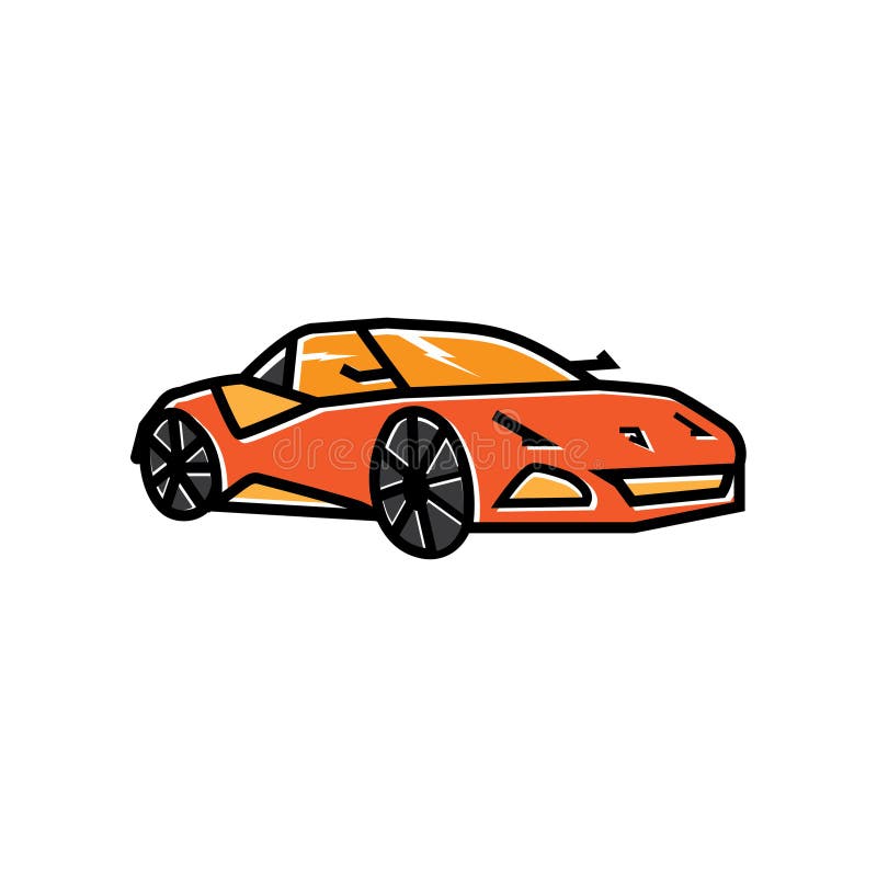Sedan Car Icon Color Line Design Vector Illustration Stock Vector ...