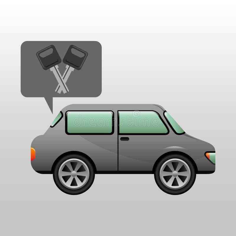 Sedan car keys design stock vector. Illustration of driving - 80581816