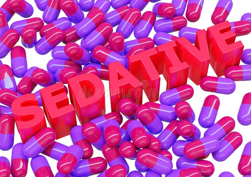 Sedative Drug Capsules Over Letters Stock Illustration - Illustration ...