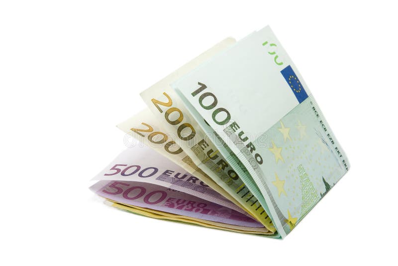 Eurosedel För Pengar 100 Isolerat Fotografering för Bildbyråer - Bild ...