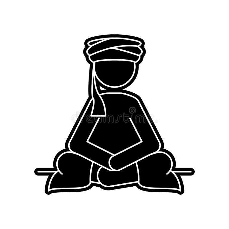 Sedentary Arab Icon. Element of Arabian for Mobile Concept and Web Apps ...