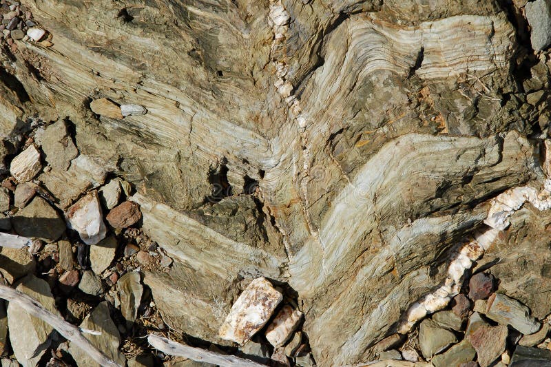 Sedimentary Chevrons stock photo. Image of ductile, brittle - 89906236