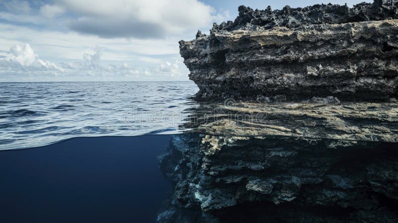 Sedimentary Layers Underwater High-definition Marine Image Showcasing ...