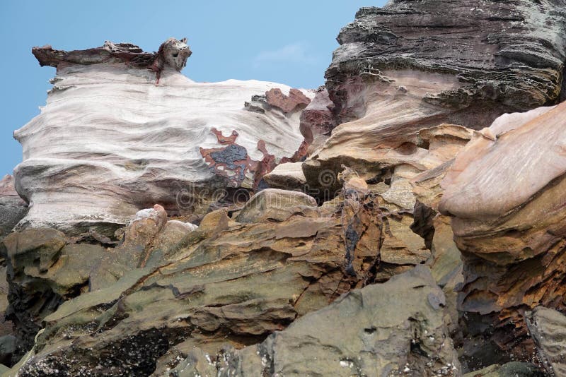 Sedimentary Rock with Cross-bedding in Phi Phi Islands, Thailand Stock ...