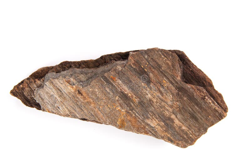 Sedimentary Rock Isolated on White Background with Clipping Path Stock ...