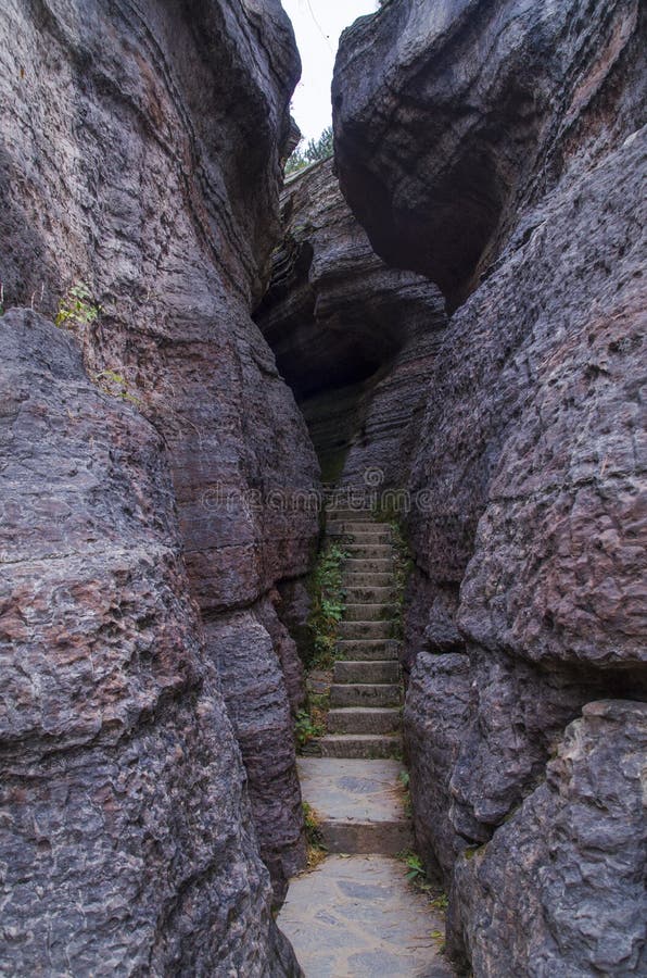 Sedimentary Rock in a Valley in Autumn, Stock Image - Image of valley ...
