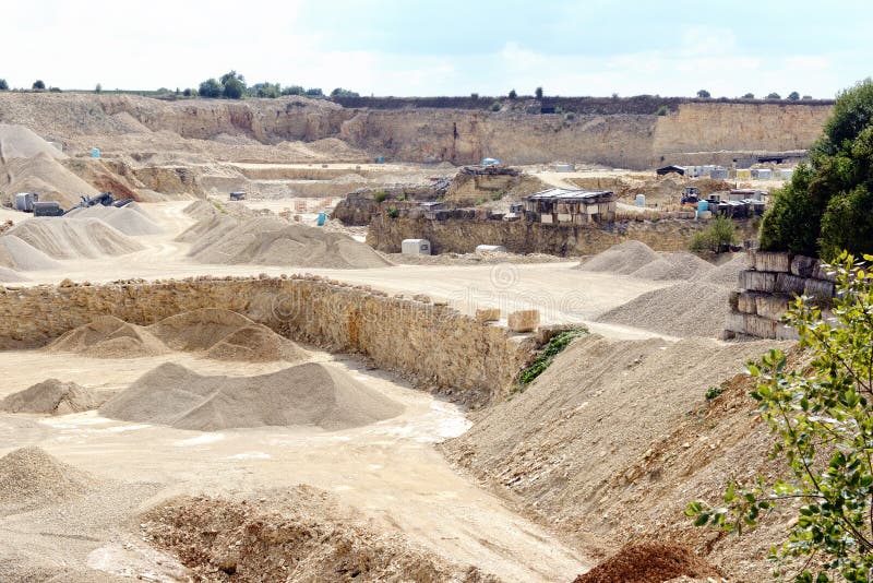 Sedimentary Rocks at a Limestone Quarry Stock Image - Image of mineral ...