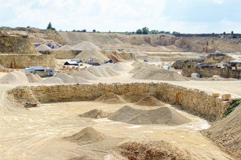 Sedimentary Rocks at a Limestone Quarry Stock Image - Image of mineral ...
