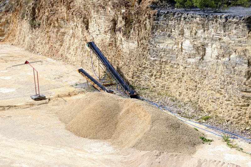 Sedimentary Rocks at a Limestone Quarry Stock Photo - Image of texture ...