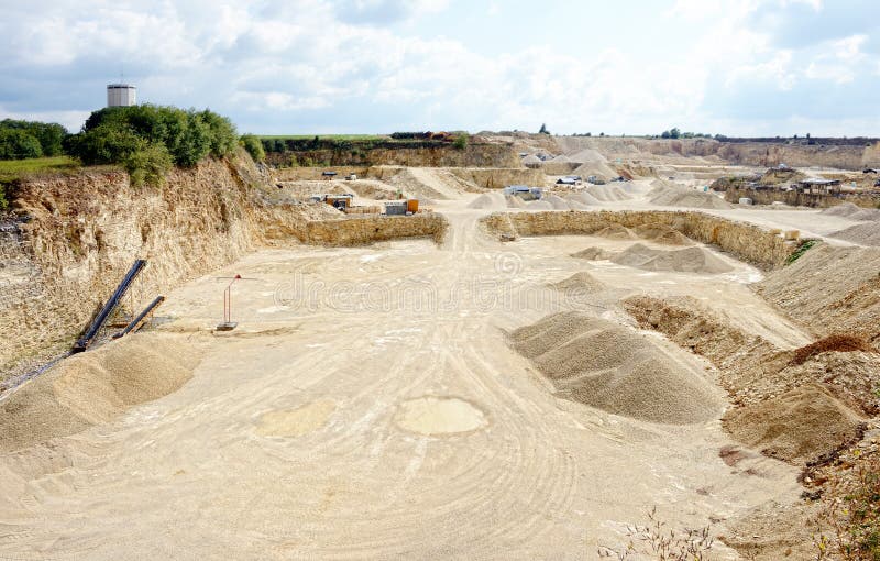 Sedimentary Rocks at a Limestone Quarry Stock Image - Image of open ...