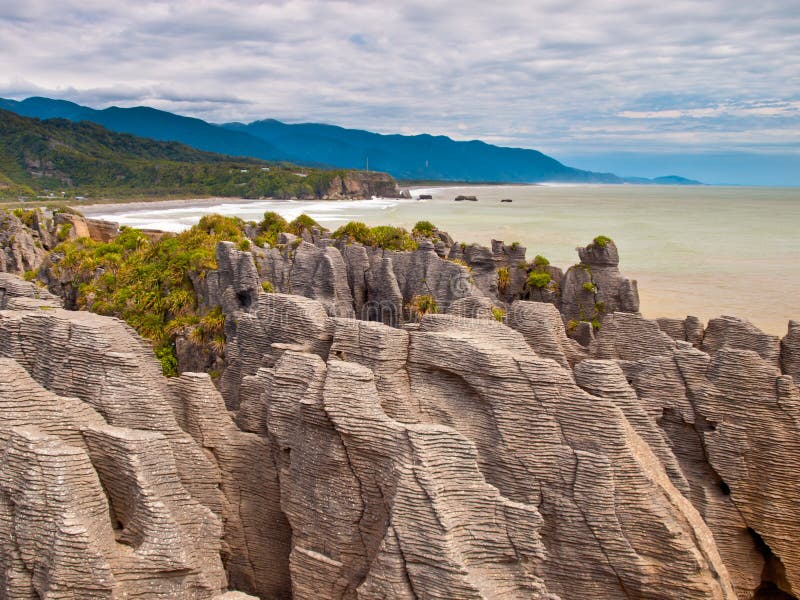 Sedimentary Rocks New Zealand Stock Photo - Image of limestone, place ...