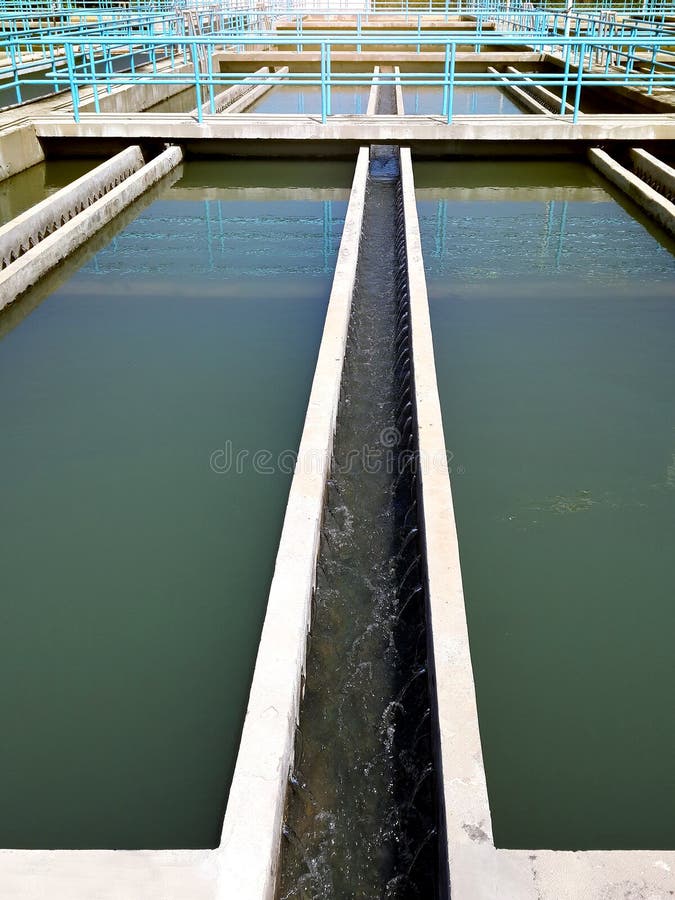 Sedimentation Tank in Water Treatment Plant Stock Photo - Image of ...