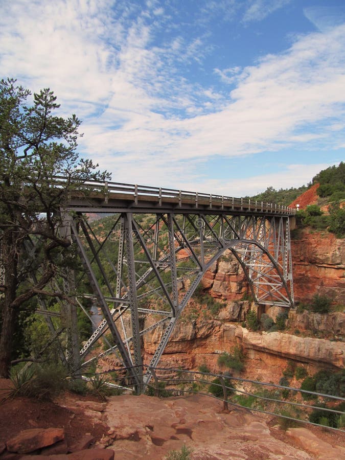 Sedona Arizona Bridge stock photo. Image of redrocks - 26467888