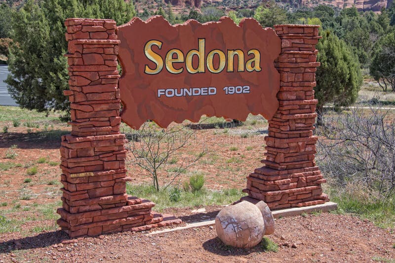 Sedona Arizona Sign stock image. Image of nature, scenic - 49958357