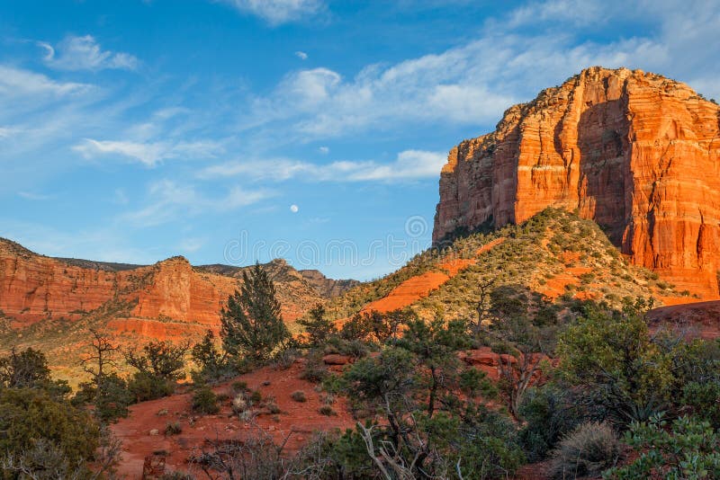 Sedona Moonrise stock photo. Image of full, scenic, beauty - 66997794
