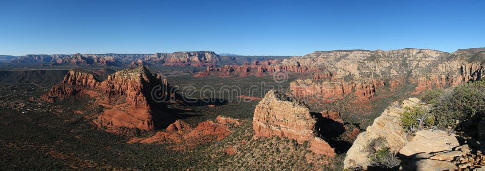 Sedona Panorama 2 stock image. Image of sand, arizona - 1995471