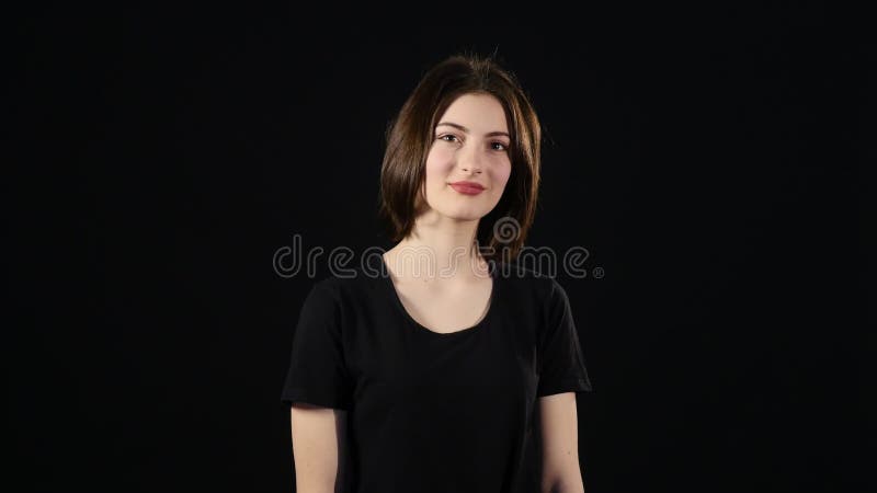Provocative Seductive Business Woman Touching Her Neck Stock Footage